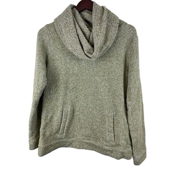 J. Crew Factory | Sweaters | Jcrew Greenwith White Knit Cowl Neck Long ...